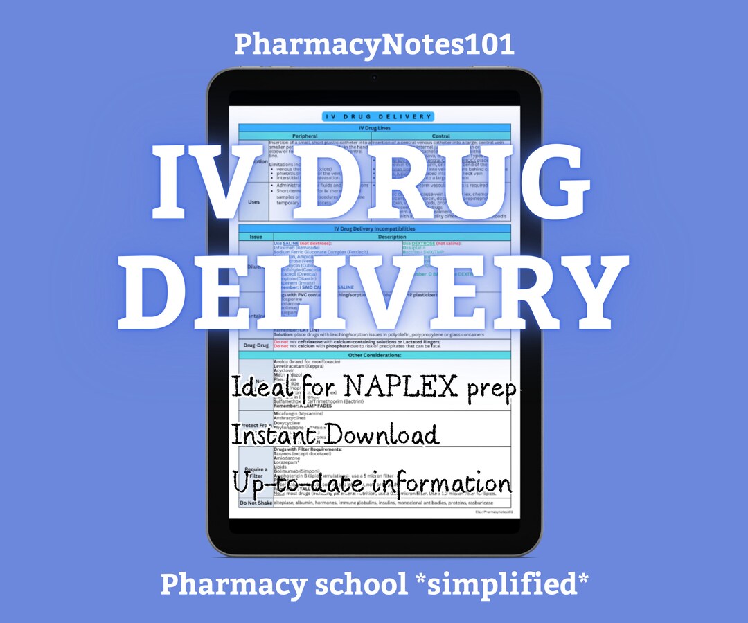 Intravenous Therapy Cheat Sheet Iv Therapy Cheat Sheet Naplex 3217