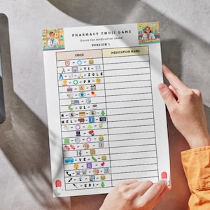 Pharmacy Pictionary Game, Pharmacy Week Game, Medication Pictionary ...