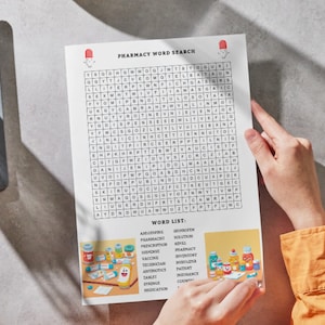 Pharmacy Week Word Search, Pharmacy Week Printable Game, Instant ...
