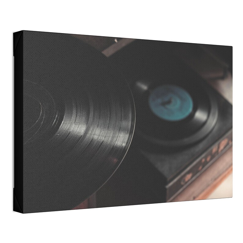 Vinyl Intertwined: Dual Records up Close / Large Size Cavas Prints ...