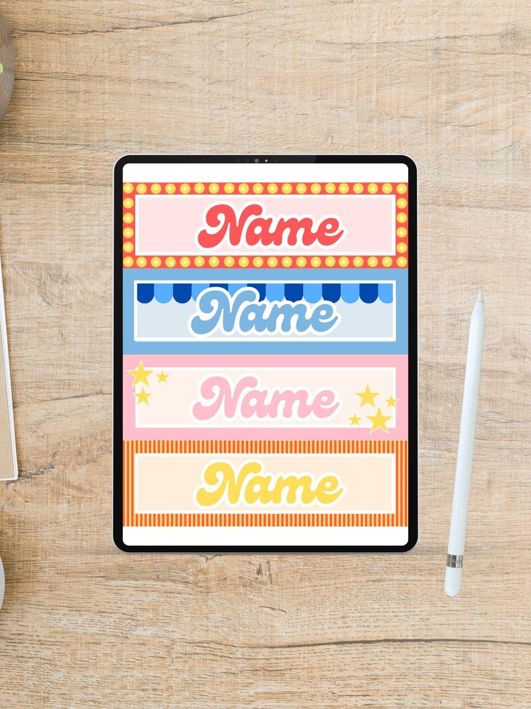 Circus Classroom Name Tags - Etsy