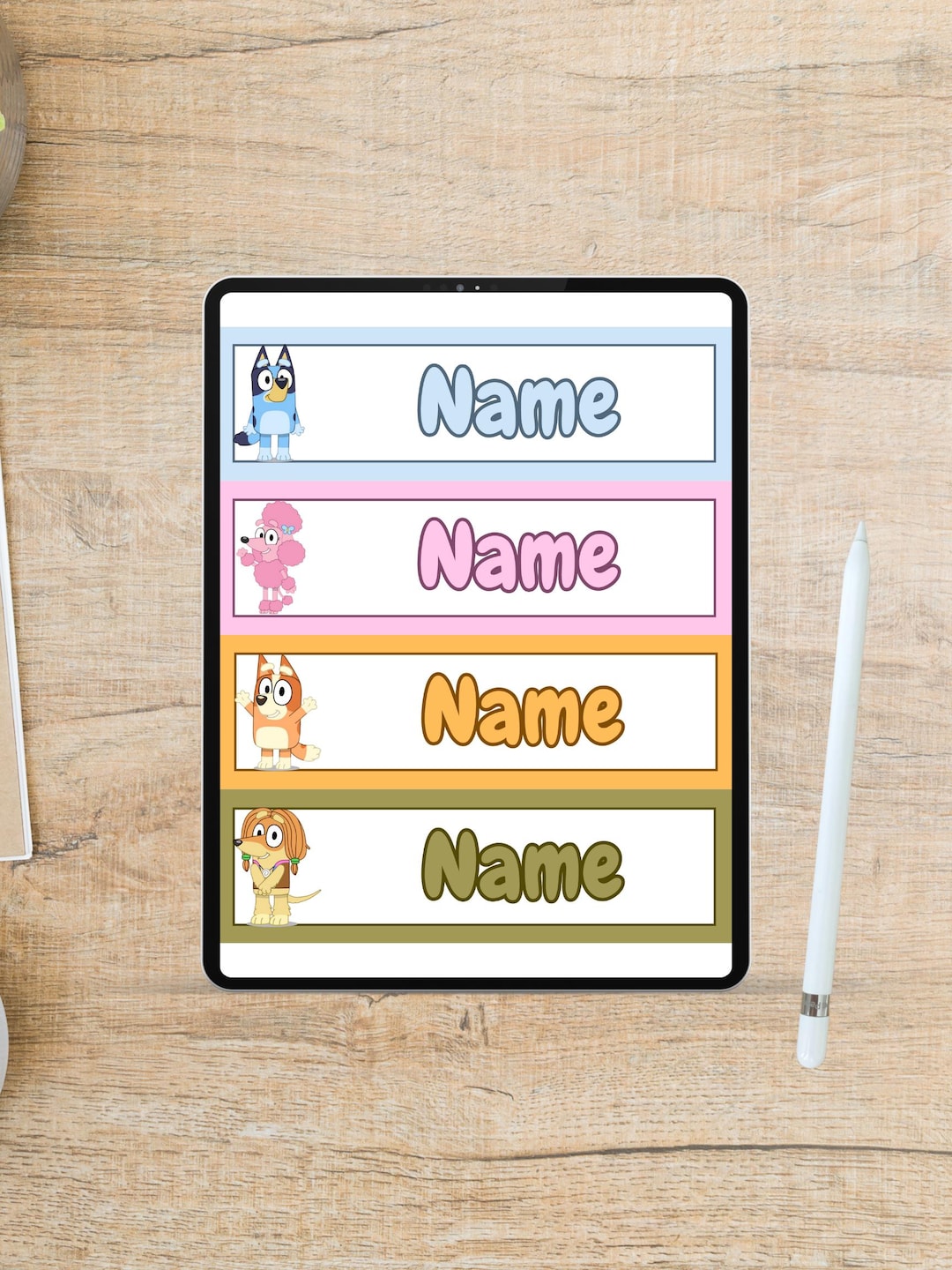 Bluey Inspired Name Tags - Etsy