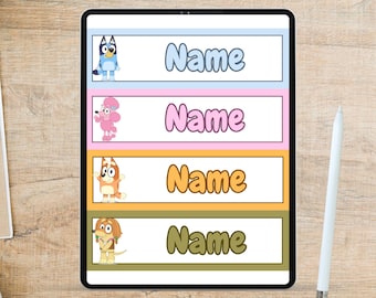 Digital Bluey Name Tag Bluey Classroom Name Tags Bluey Class - Etsy