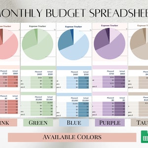 Monthly Budget Spreadsheet Template for Google Sheets purple Budget ...