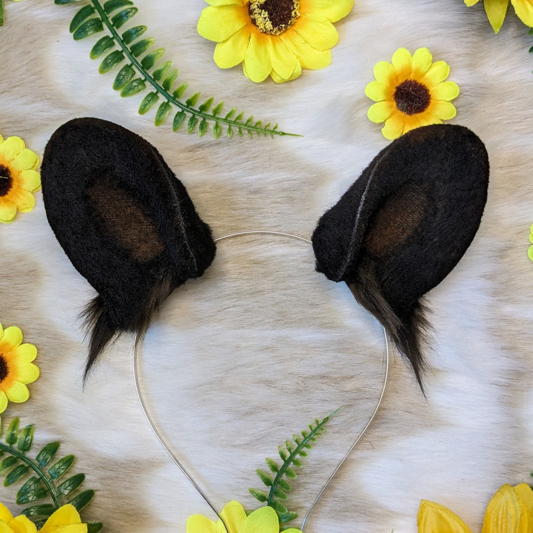 Black Bear Ears Headband - Etsy