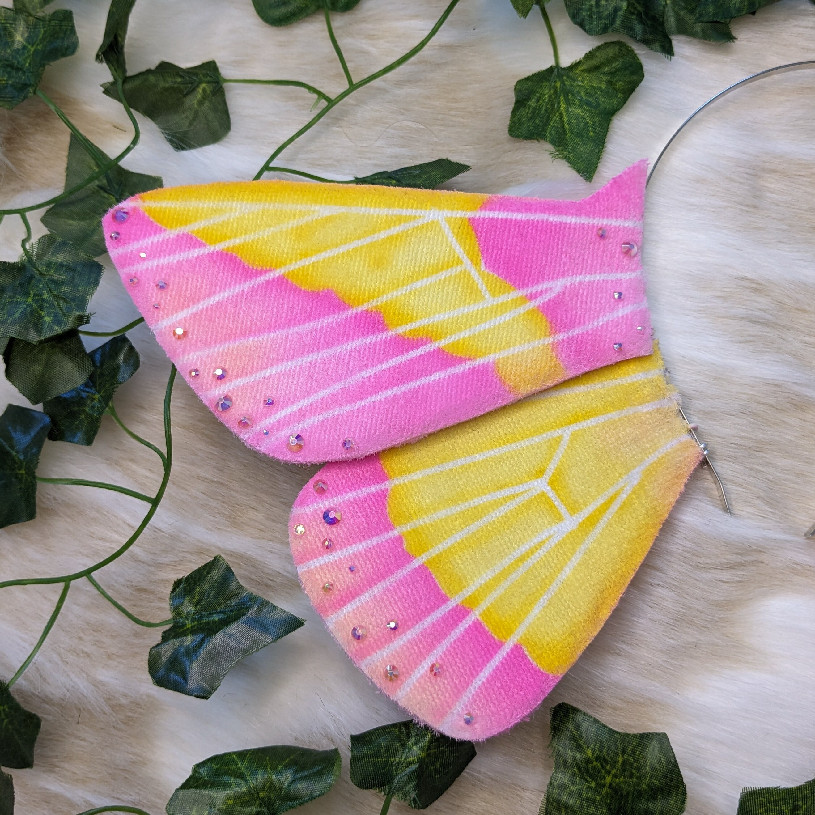 Rosy Maple Moth Wing Headpiece - Etsy