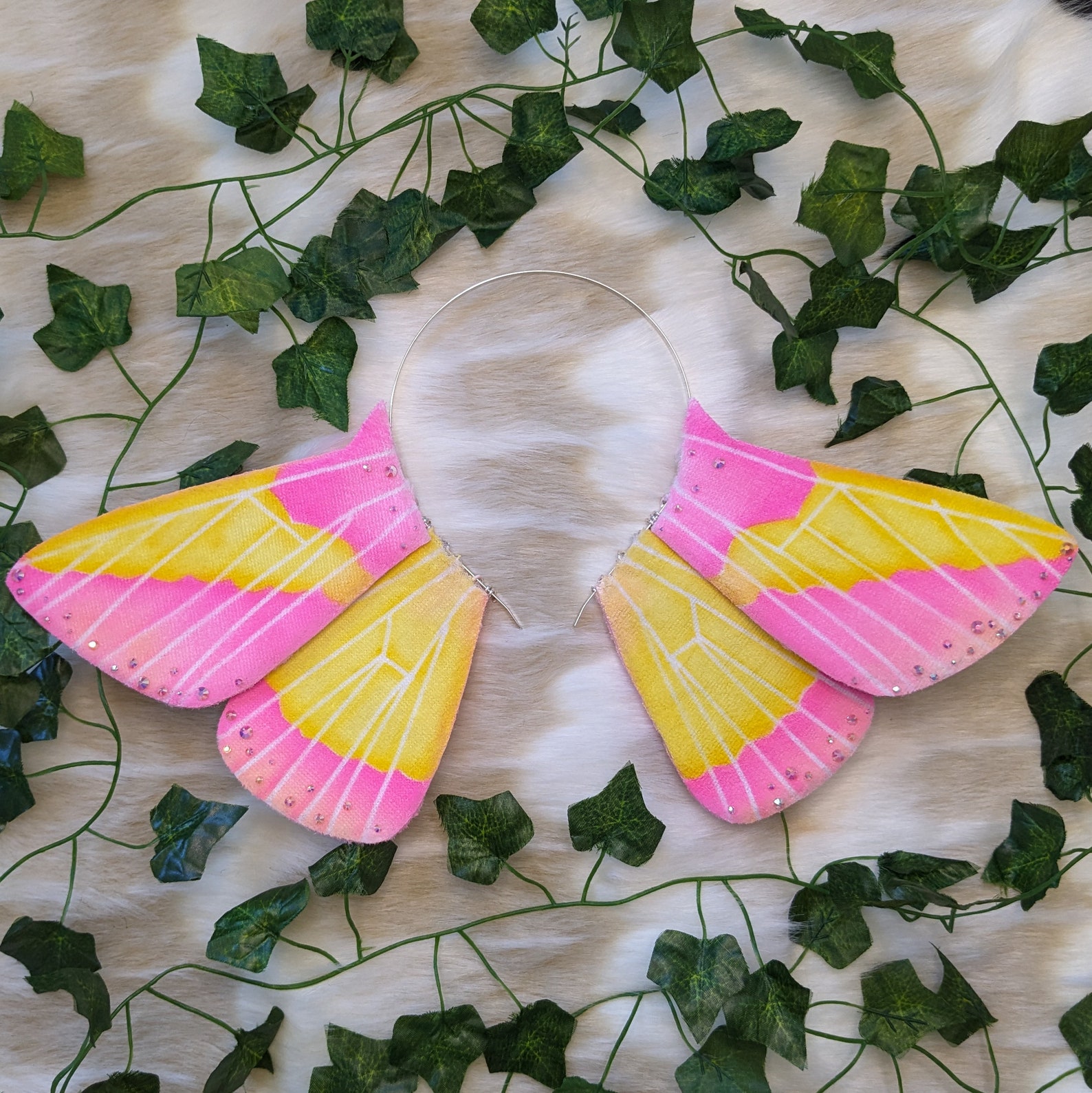 Made to Order Rosy Maple Moth Wing Headpiece - Etsy