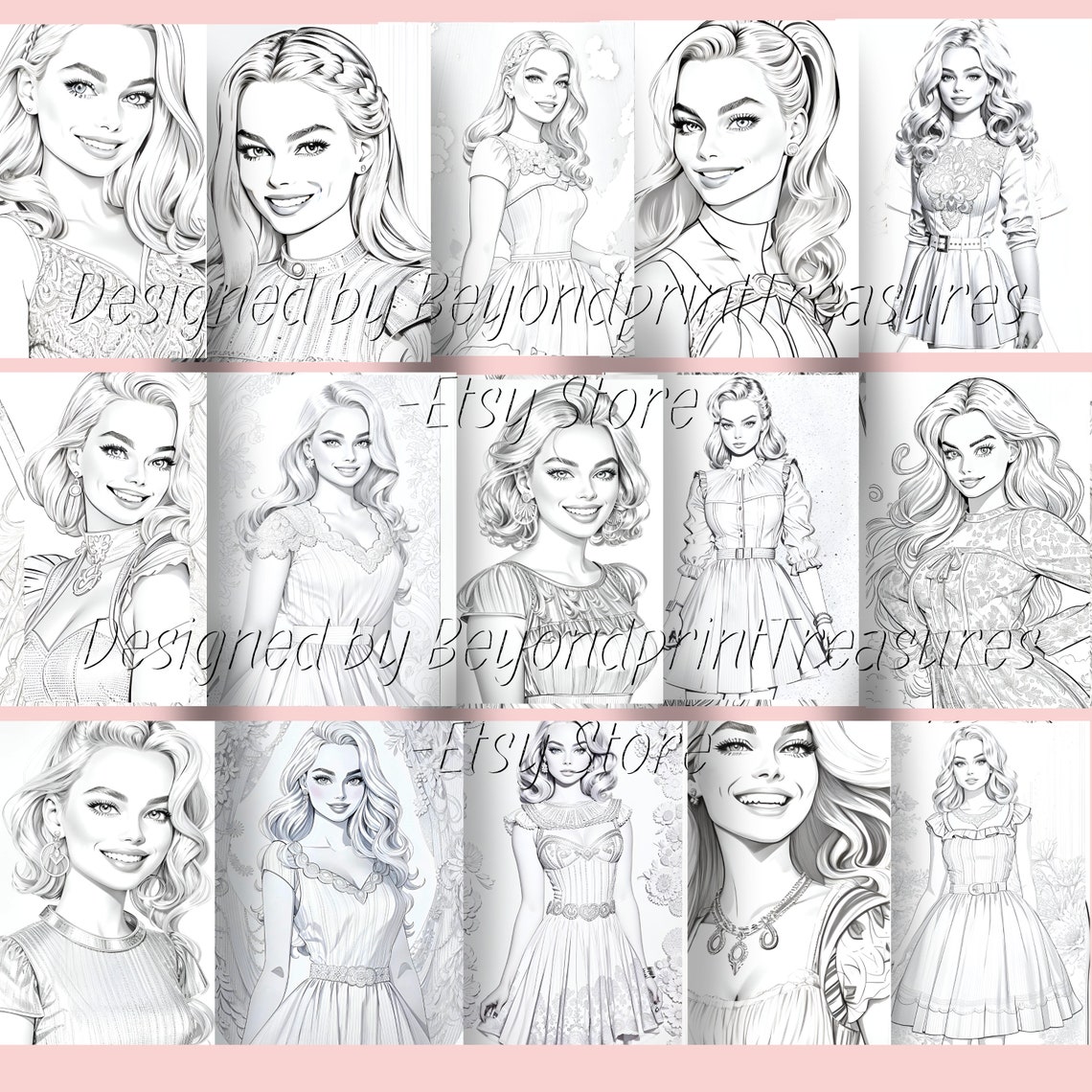 Barbie Movie Digital Coloring Book, Featuring Margot Robbie as Barbie ...