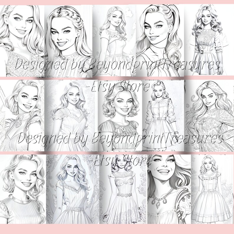 Barbie Movie Digital Coloring Book, Featuring Margot Robbie as Barbie ...
