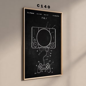 Playstation Patent Prints, Set of 2, Video Game Print, Playstation Wall ...