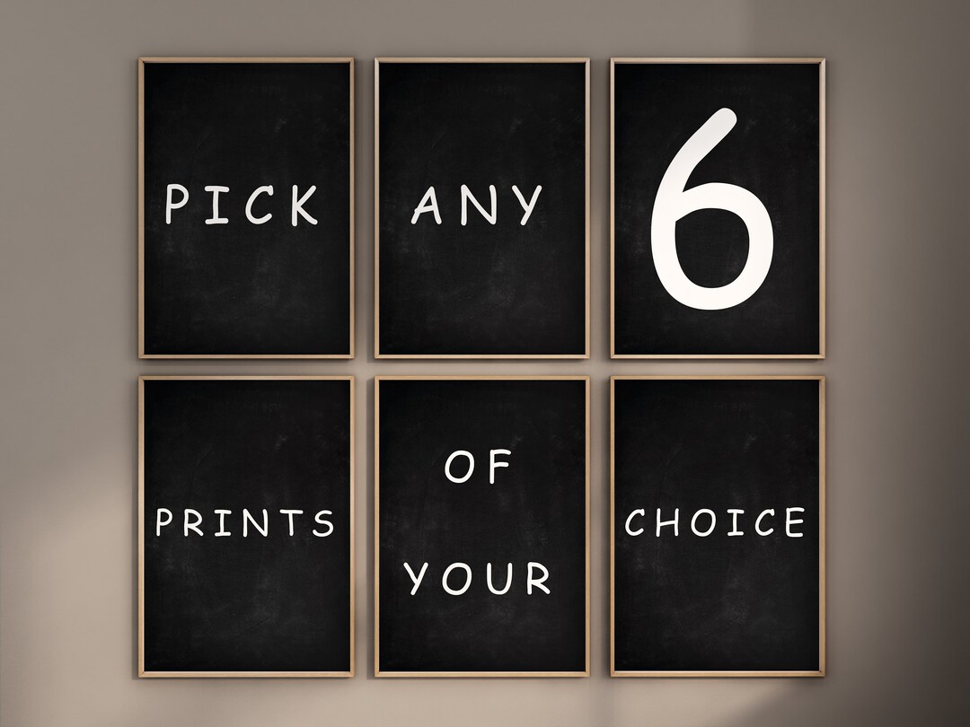 Pick Any 6 Prints of Your Choice, Custom Gallery Wall, Custom Print ...