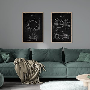 Playstation Patent Prints, Set of 2, Video Game Blueprint (digital ...