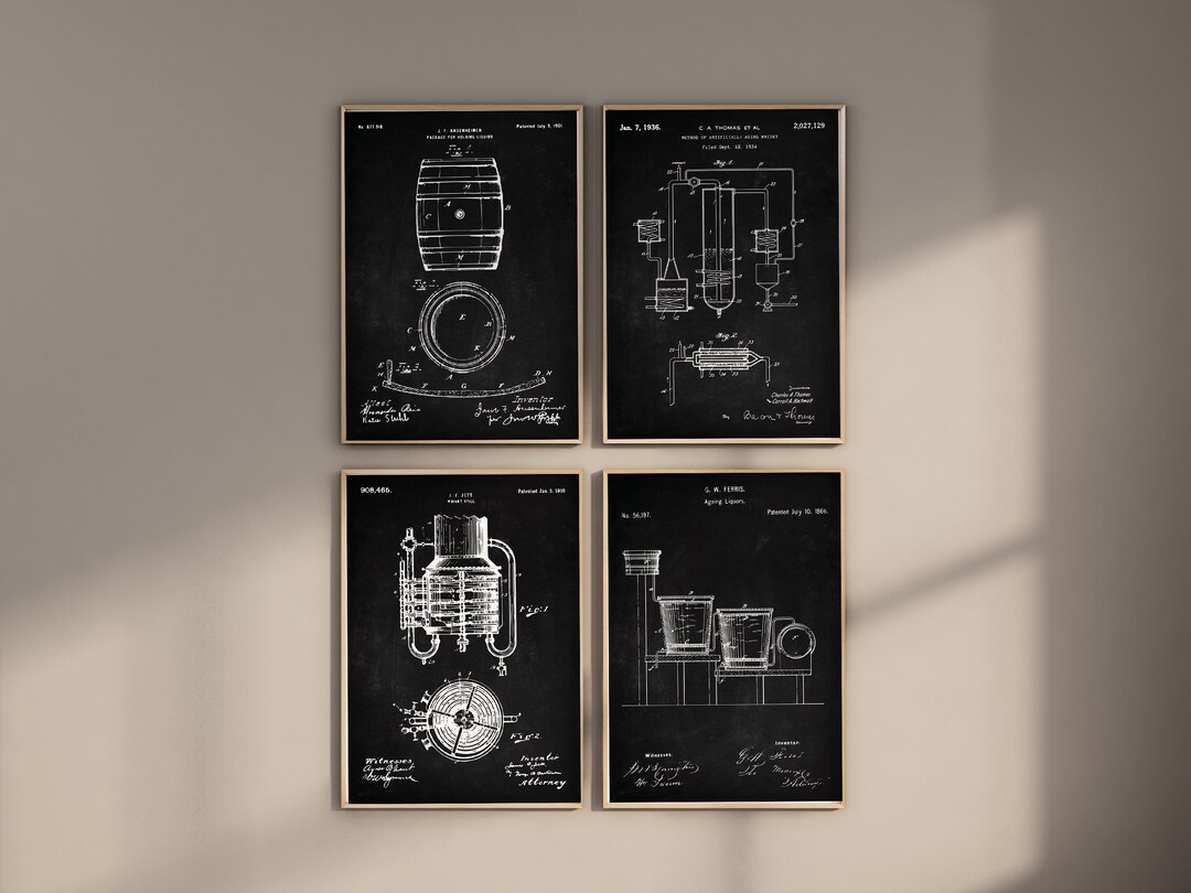Whiskey Patent Prints: Bar Decor, Bourbon Still Art (digital Download ...