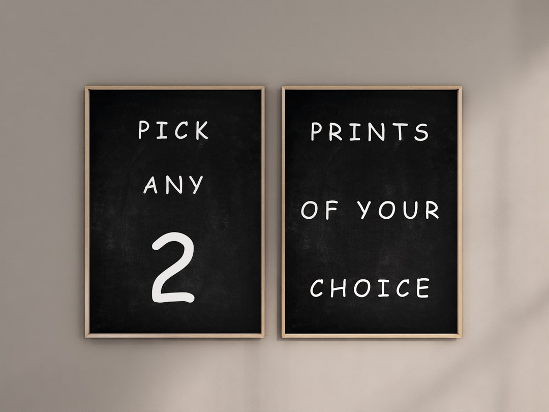 Pick Any 2 Prints of Your Choice, Custom Gallery Wall, Custom Print ...