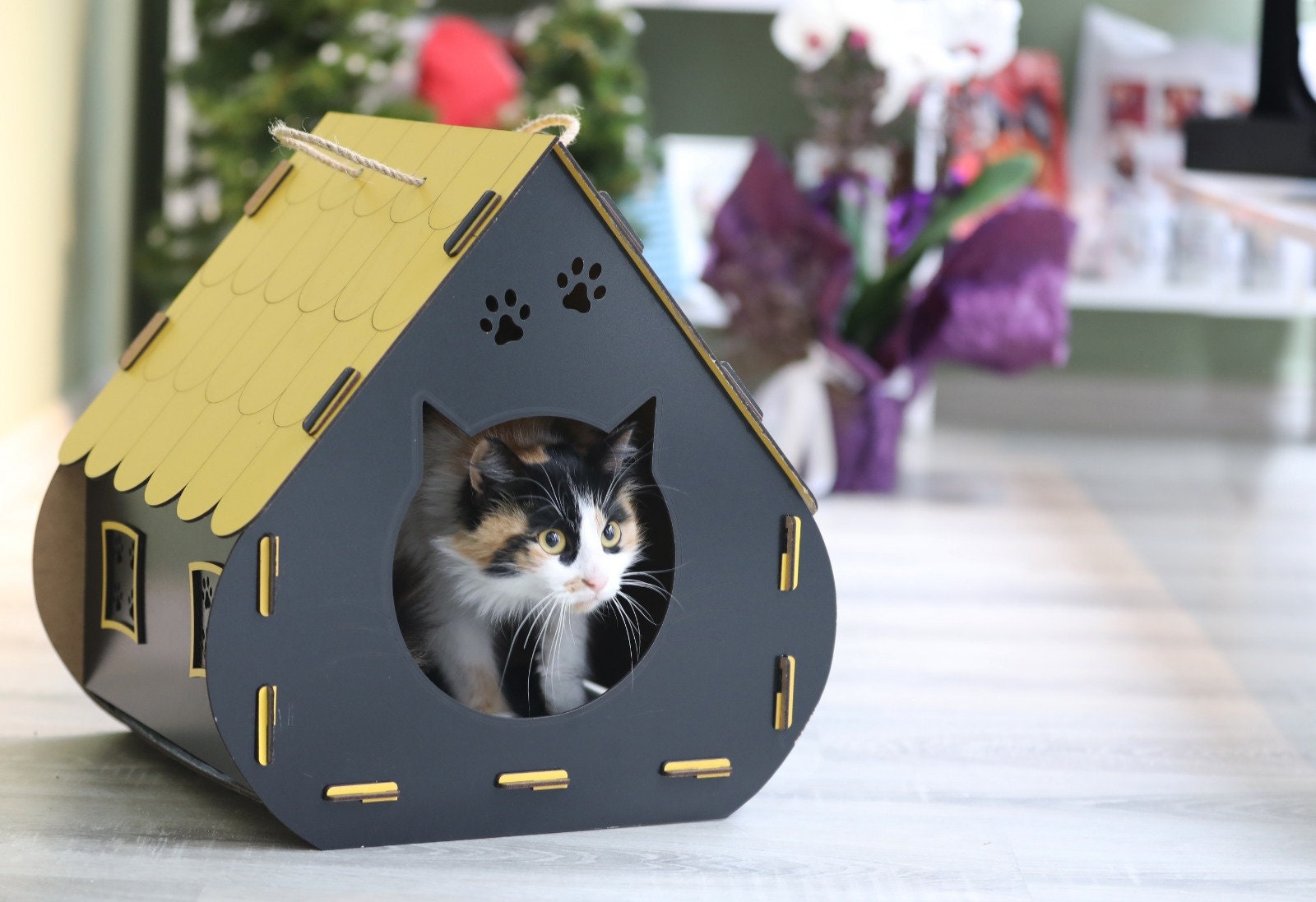 Modern Cat House , Decorative Cat House, Wooden Cat House, Cat House ...