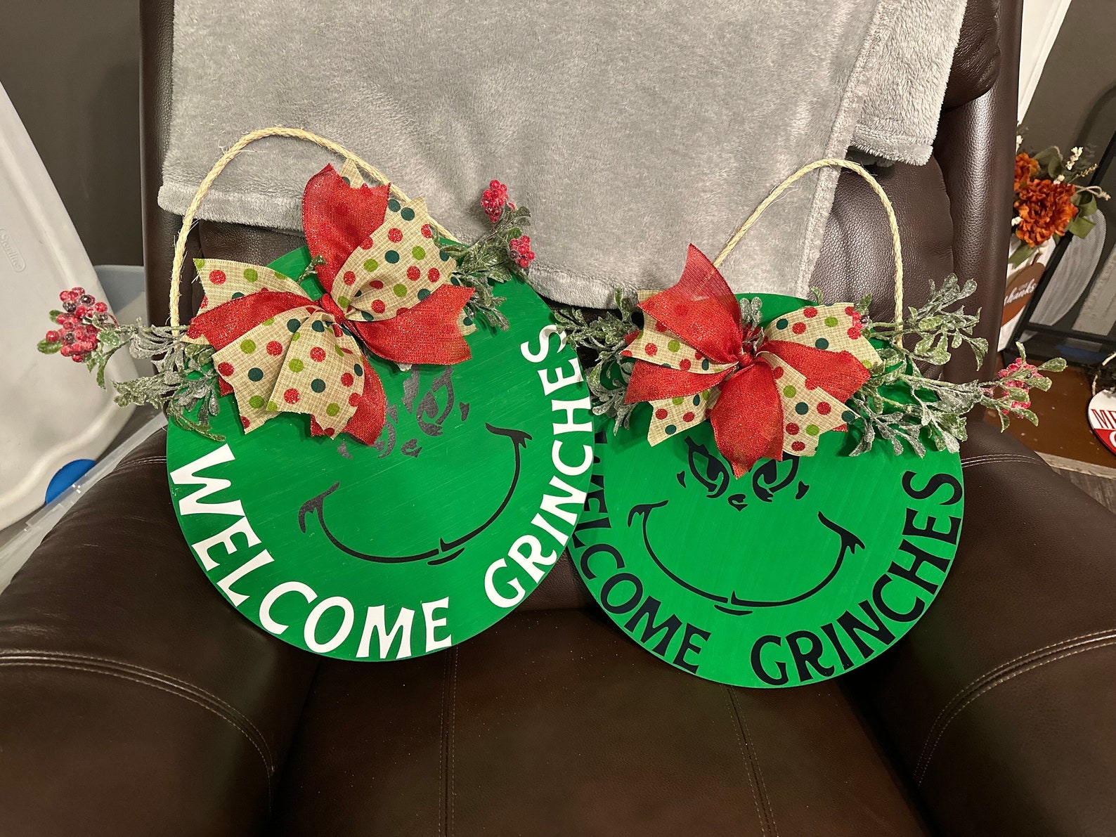 Grinch Welcome Sign - Etsy
