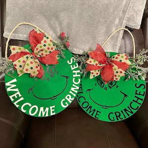 Grinch Welcome Sign - Etsy