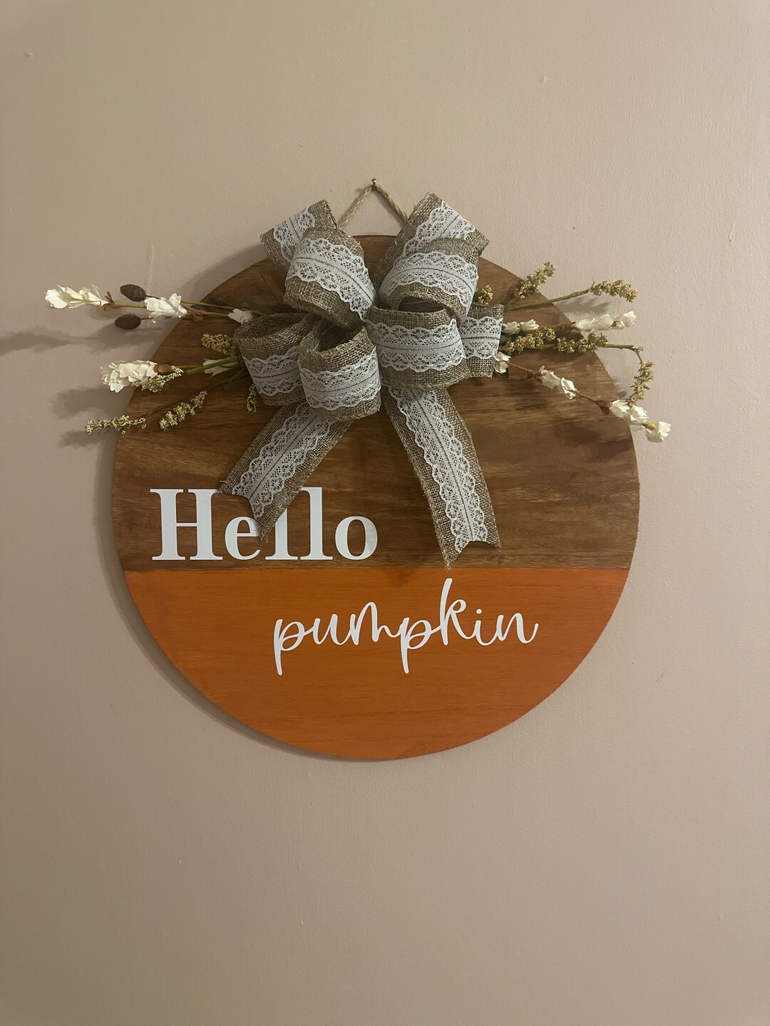Hello Pumpkin Door Sign - Etsy