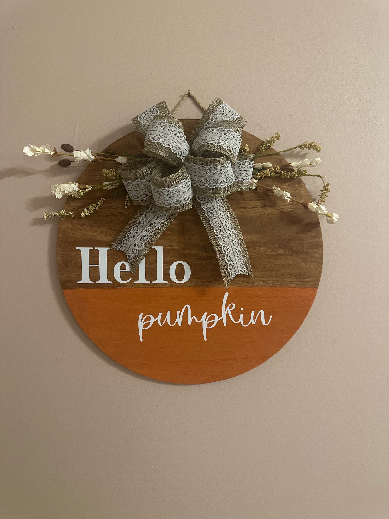 Hello Pumpkin Door Sign - Etsy