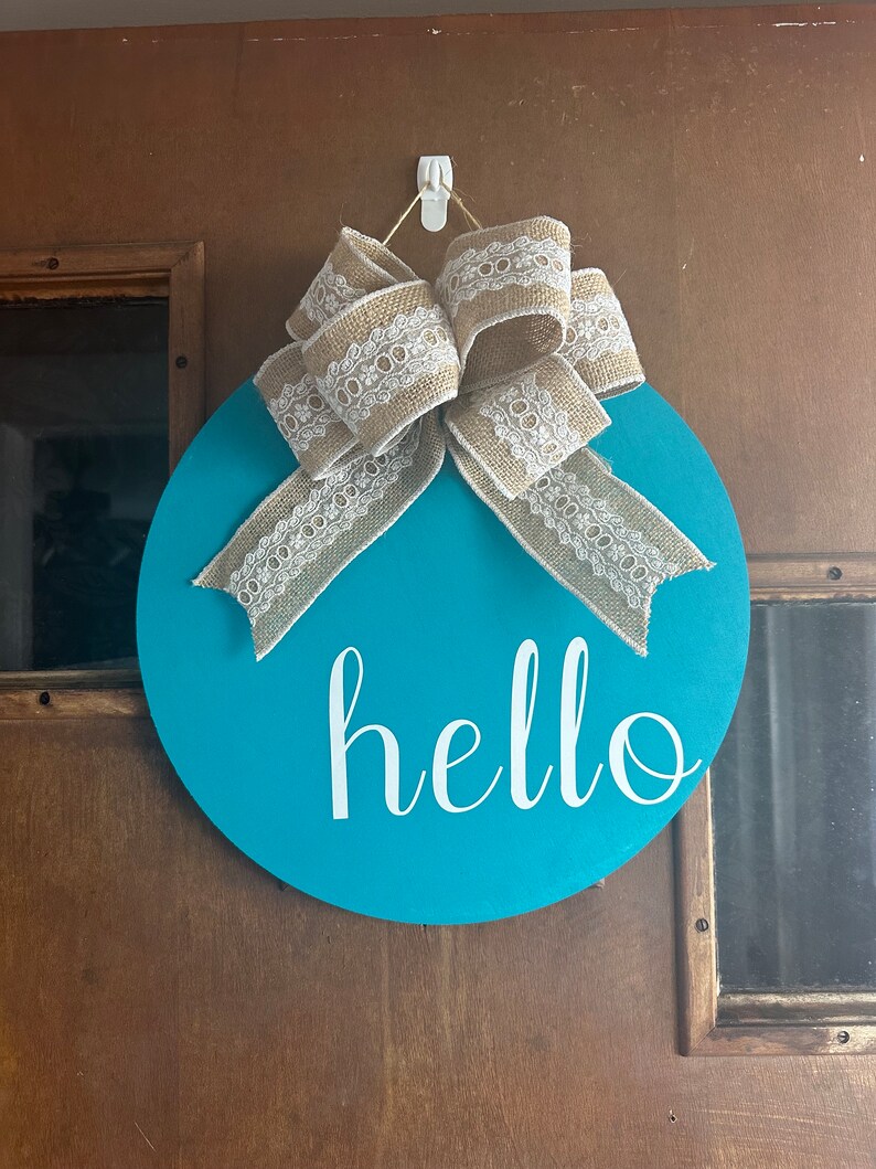 Hello Door Sign - Etsy