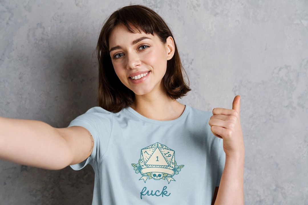 Critical Fail F*ck | Blue D20 Nat 1 Blue or Light T-shirt - Gift for ...