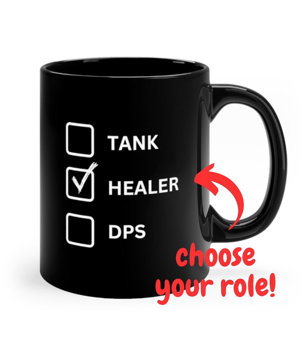 Healer Tank DPS Role Coffee Mug | DND Gifts | Dungeons and Dragons | D ...