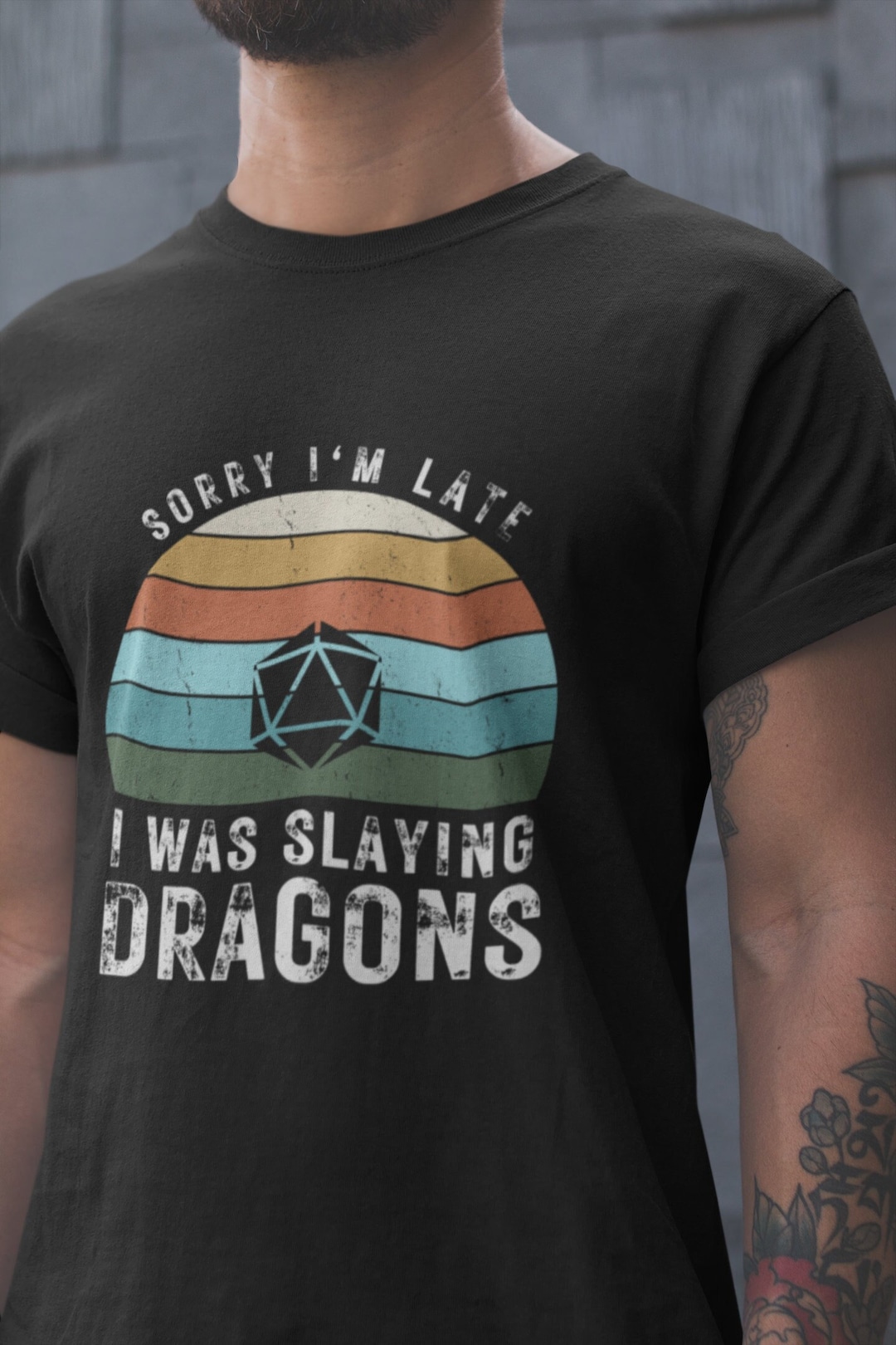 Slaying Dragons Black or Dark T-shirt Gift for Gamers, Nerds and Geeks ...