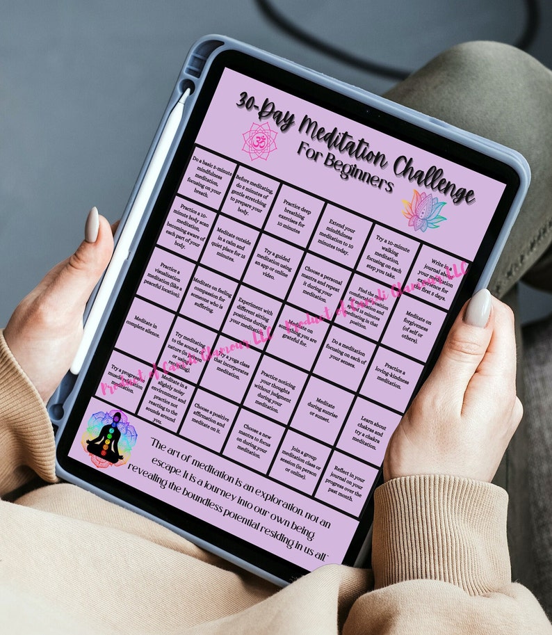 30-day Meditation Challenge for Beginners - Etsy