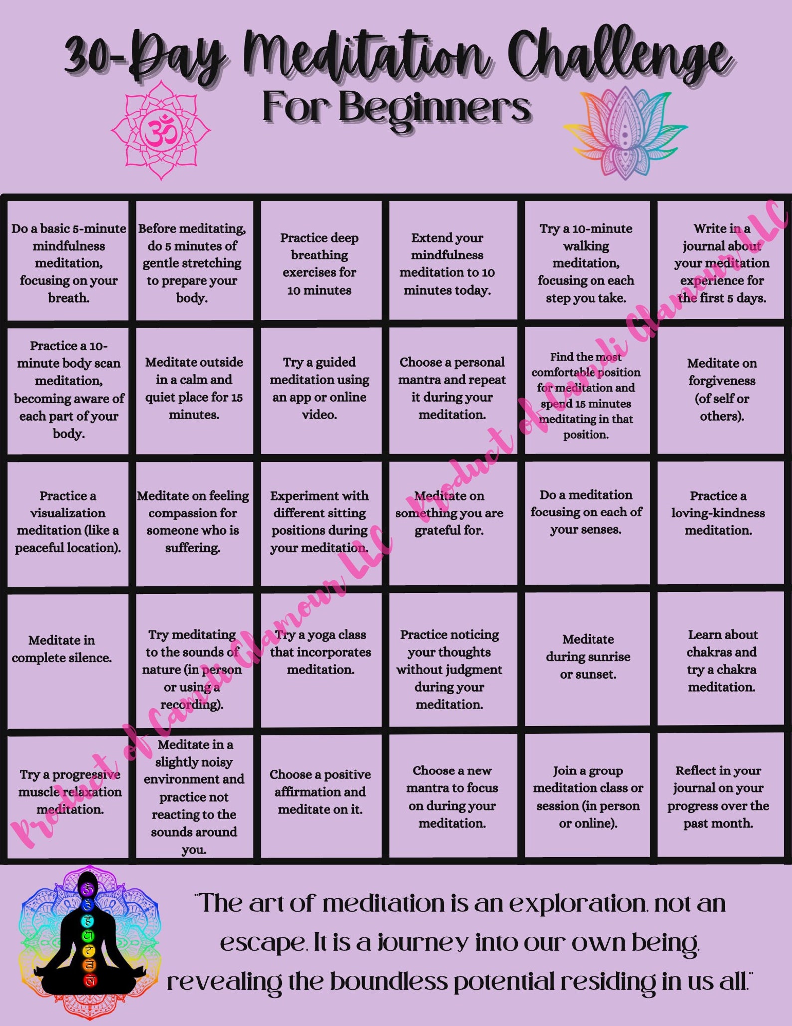 30-day Meditation Challenge for Beginners - Etsy 30-day Meditation Challenge for Beginners - Etsy