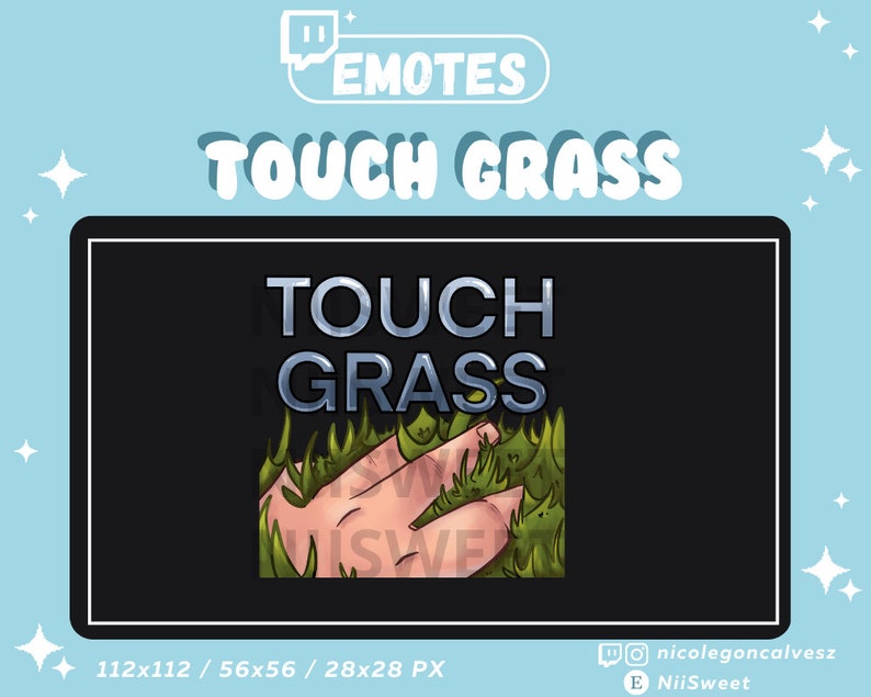 Touch Grass Emote Outside Emote Go Outside Emote Discord Emote Twitch ...