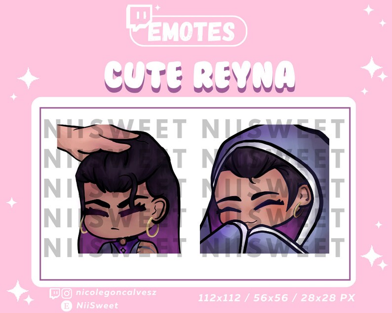 2 Cute Reyna Valorant Twitch Emote Confy Reyna Twitch Emote - Etsy