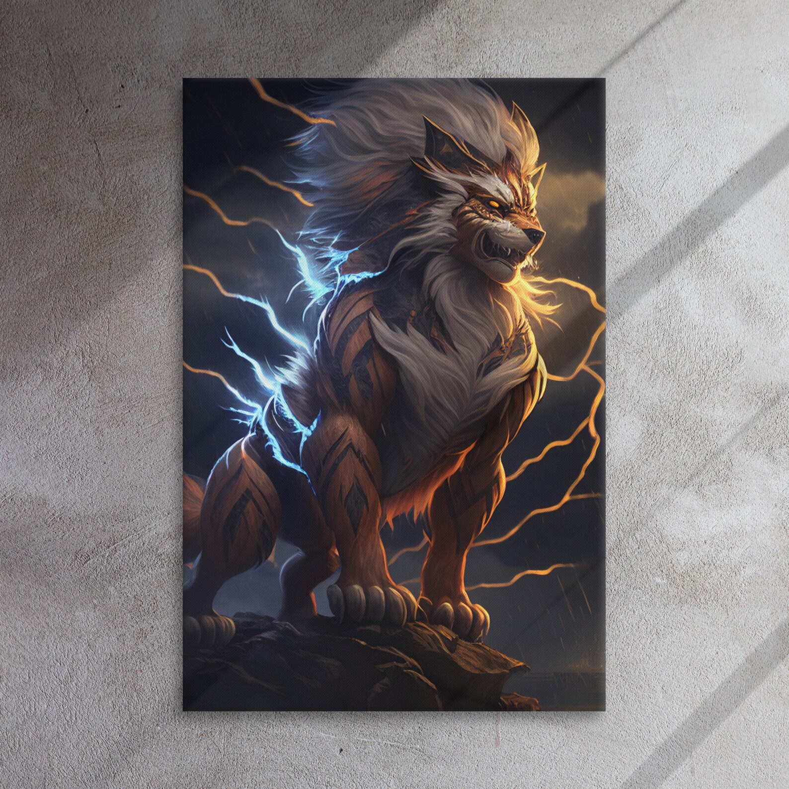Arcanine, Pokemon, Canvas, Print, Wall Art, Ai Art, Gift for Him, Gift ...