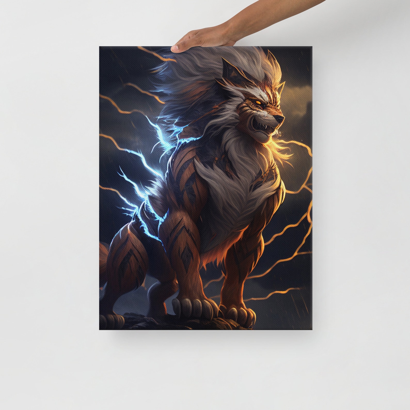 Arcanine, Pokemon, Canvas, Print, Wall Art, Ai Art, Gift for Him, Gift ...