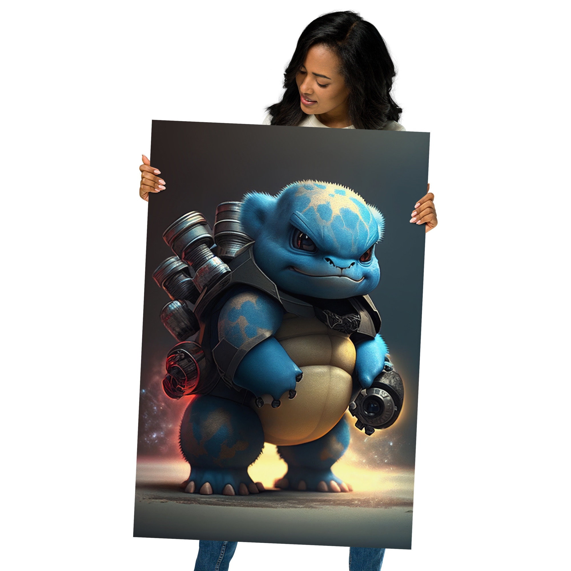 Blastoise, Pokemon, Poster, Wall Art, Ai Art, Gift for Him, Gift for Her, Self Gift, Picture ...