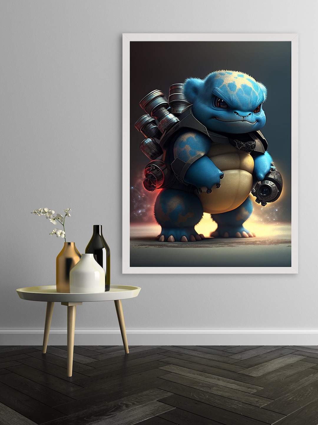 Blastoise, Pokemon, Poster, Wall Art, Ai Art, Gift for Him, Gift for ...
