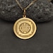 14K Solid Gold Sri Yantra Pendant - Sacred Geometry Necklace, Spiritual ...