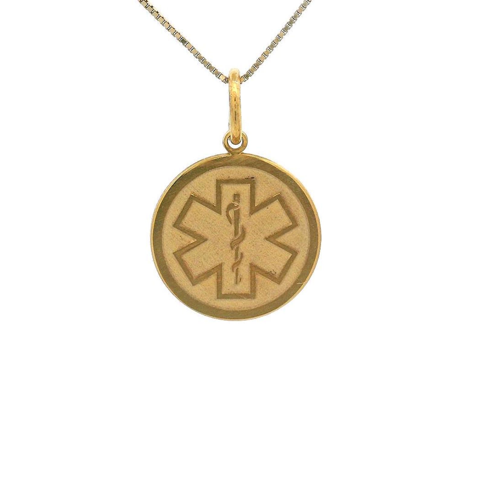 14K Solid Gold Dental and Medical Symbol Pendant - Gift for Doctors ...