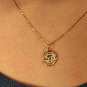 14K Solid Gold Master of Social Work Pendant – MSW Graduate – Social ...