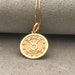 14K Solid Gold Taurus Pendant, Personalized Taurus Necklace, Gold ...
