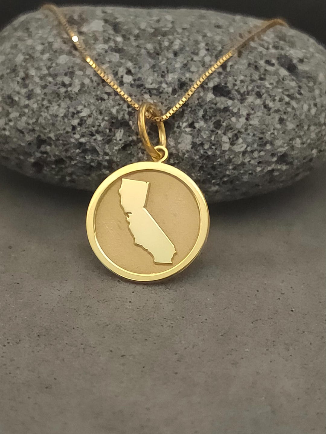 14K Solid Gold California Pendant - Your Hometown Diamond State ...