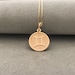14K Solid Gold Gemini Pendant, Personalized Gemini Necklace, Gold ...