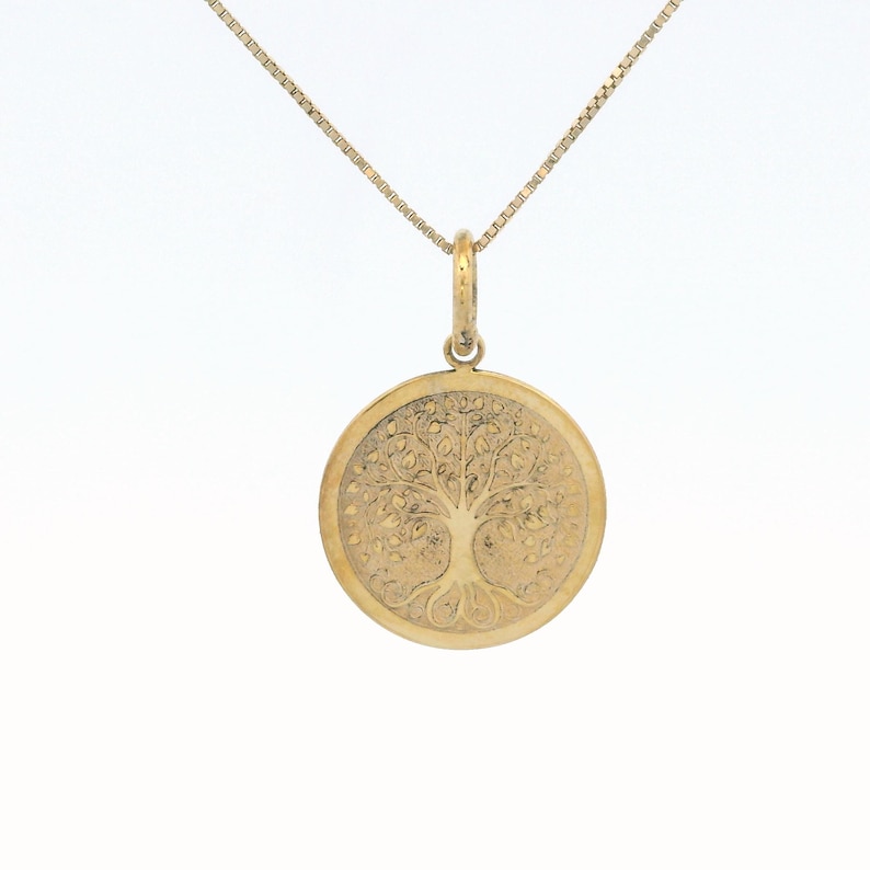 14k Solid Gold Tree of Life Pendant, Gold Tree of Life Necklace, Solid ...