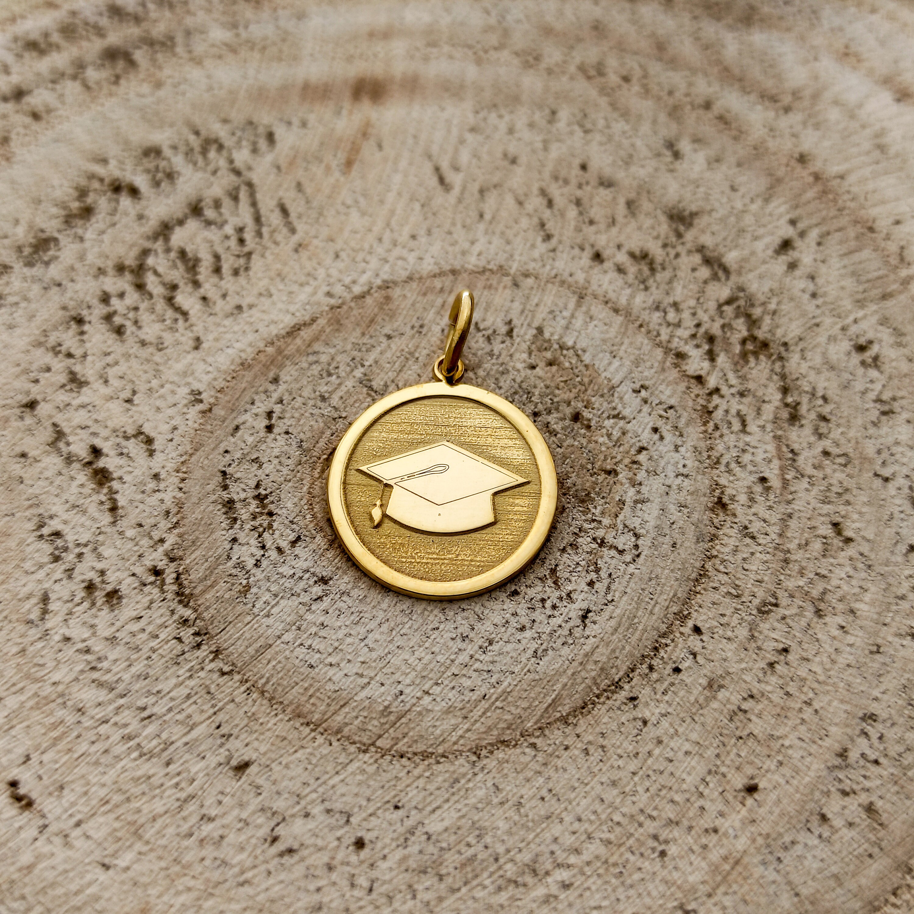 14k Solid Gold Graduation Necklace, Gold Diploma Pendant, Degree Charm ...