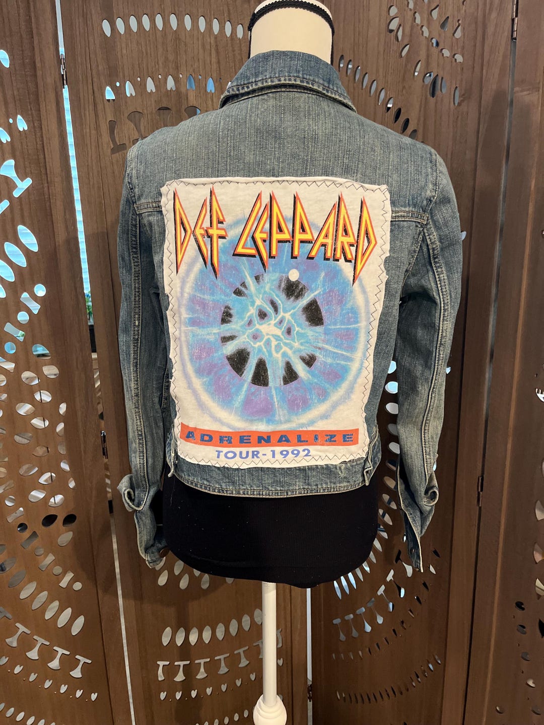 Upcycled Def Leppard Denim Jacket, Women’s XS - Etsy