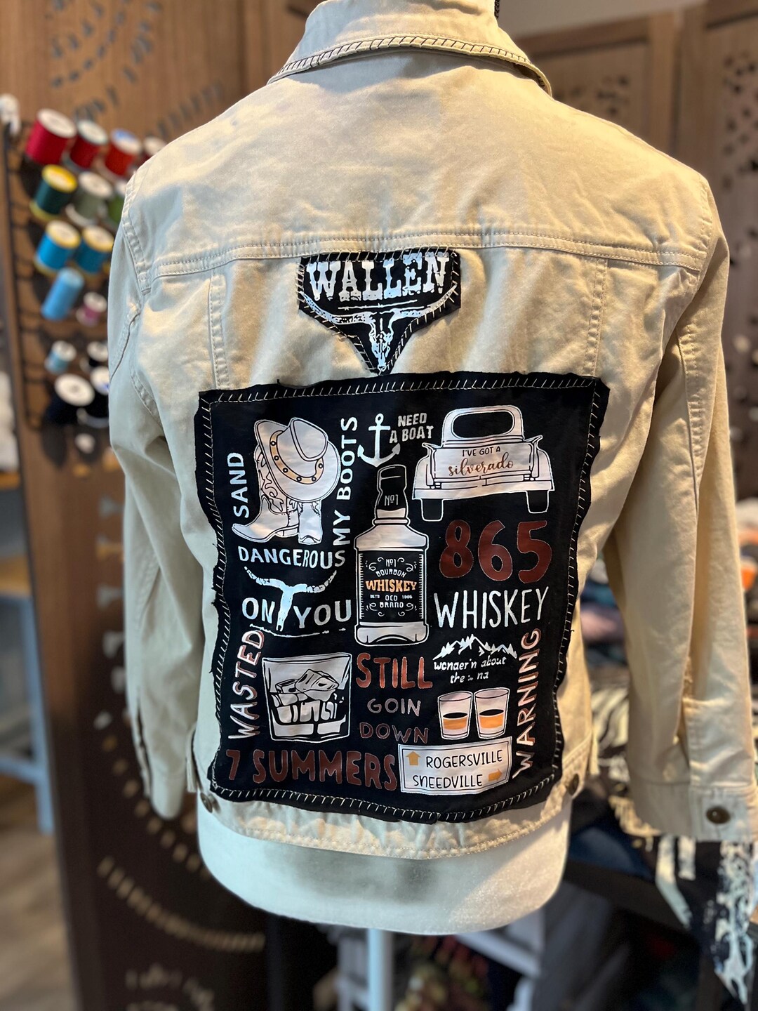 Upcycled Morgan Wallen Songs Jacket, Women’s 8 - Etsy