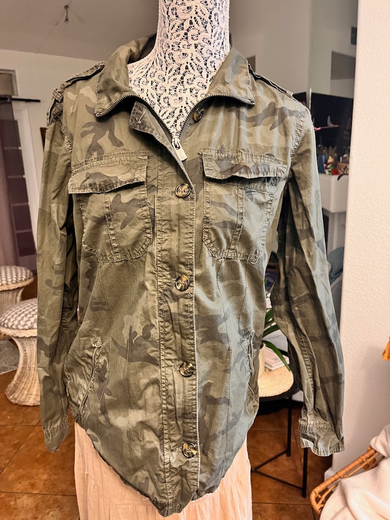 Upcycled Camo Utility Jacket Kill Only Time Women's - Etsy