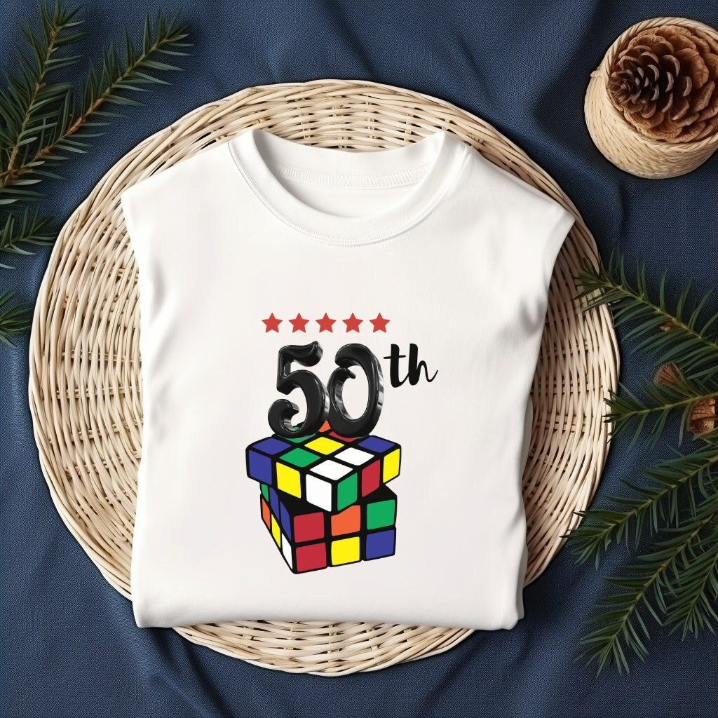 1974 Rubik's Cube 50th Anniversary T-shirt-vintage Puzzle Tee With Retro Graphic Perfect Gift ...