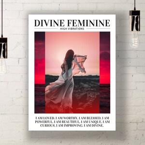 Affirmation Poster for Spiritual Wall Art Aura-inspired Gradient Poster ...