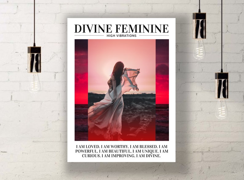 Affirmation Poster for Spiritual Wall Art Aura-inspired Gradient Poster ...