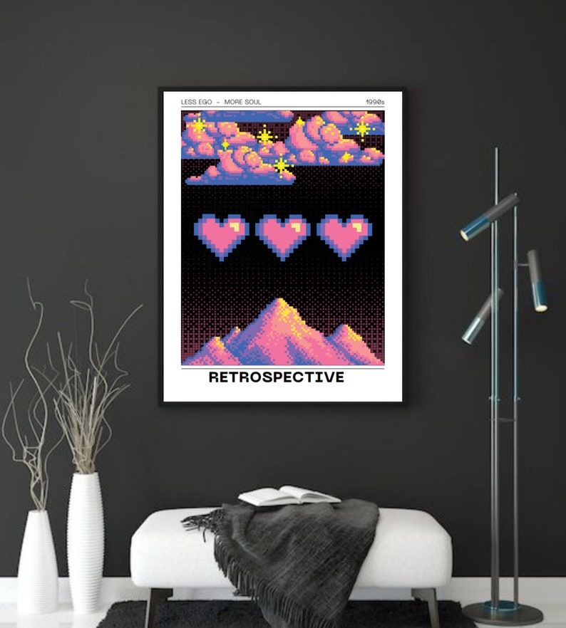 Pixel Art Retro Gaming Poster: Japanese Print for Tokyo-inspired Gamer ...